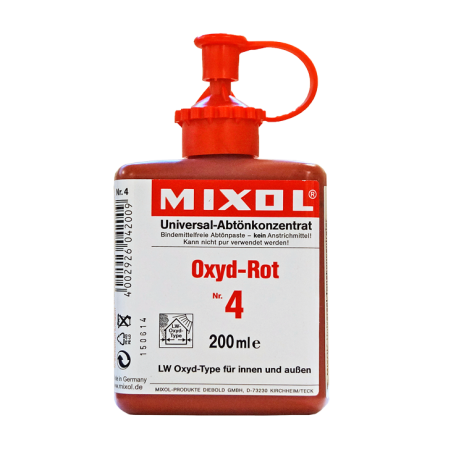 MIXOL tonefarve oxyd-rot 4 - 200 ml