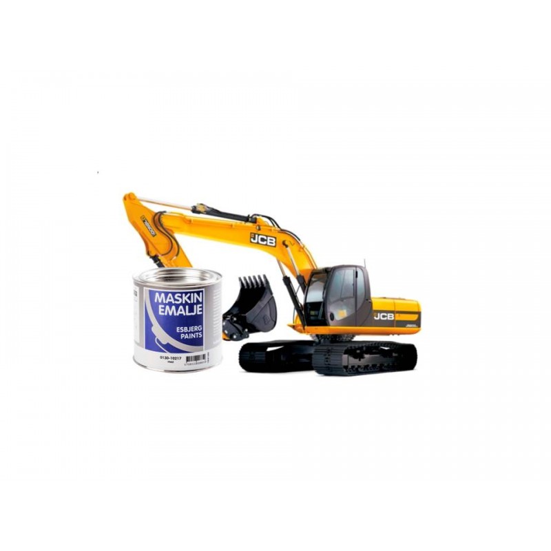 JCB New yellow maskinemalje til jern, maskiner og gulv maling 0,75 liter